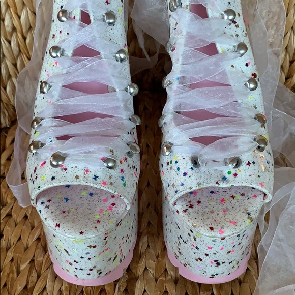 YRU | Shoes | Yru Ballet Bae Confetti Platforms | Poshmark